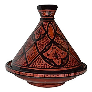 Moroccan Handmade Serving Tagine Exquisite Ceramic With Vivid colors Original large 12 inches Across