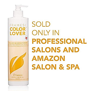 Framesi Color Lover Curl Define Conditioner, 16.9 fl oz, Conditioner for Curly Hair with Quinoa, Color Treated Hair