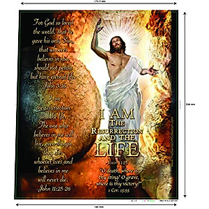 I Am The Resurrection, LED Flameless Devotion Prayer Candle, Religious Gift, 6 Hour Timer for More Hours of Enjoyment and Devotion! Dimensions 8.1875" x 2.375"