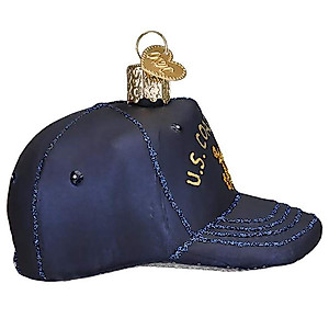 Old World Christmas Ornaments Coast Guard Cap Glass Blown Ornaments for Christmas Tree