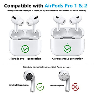 [3-Pair] Replacement Ear Tips for AirPods Pro & AirPods Pro 2nd Generation with Noise Reduction Holewith and Cleaner kit,Cleaning Pen for Airpods 1 2 3 pro/pro 2nd,(Medium - M)