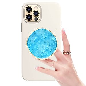 Loveso Crystal Phone Grip Holder for Phone - Crystal Phone Grip Holder for Smart Phones and Tablets - Ideal Gift for Womens, Girls (Blue)