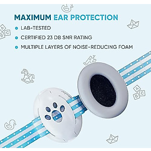 Lunobaby Baby Ear Muff - Noise Canceling Headphone for Infant Hearing Protection - Newborn Airplane Travel Essential - Plane Soundproof Earmuff for Flying