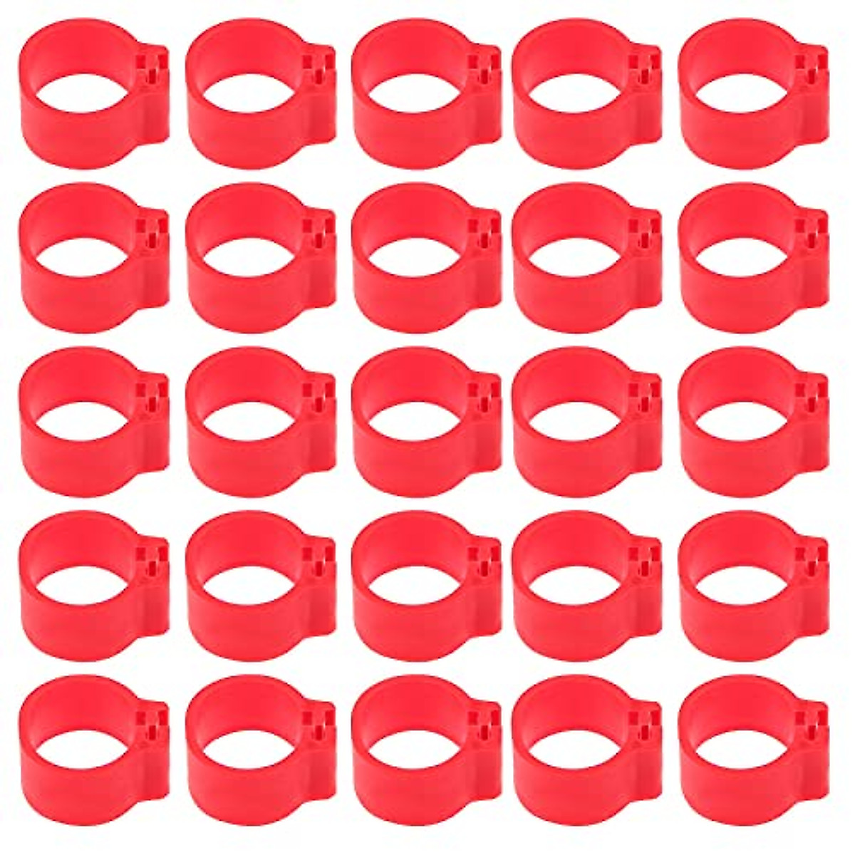 balacoo Duck Leg Rings 100pcs 10mm Racing Pigeon Leg Rings Bird Rings Leg Bands for Pigeon Parrot Finch Canary Hatch Poultry Rings Red Hen Leg Bands