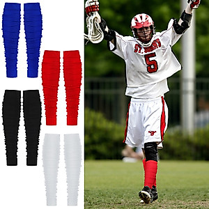 Vicenpal Football Leg Sleeves Calf Compression Sleeves Football Scrunch Leg Socks Calf Sleeves for Men Women(Black, White, Blue, Red,4 Pairs)