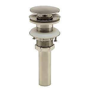 ALFI brand AB5009-BSS Popup Drain for Sink without Overflow, Brushed Stainless Steel