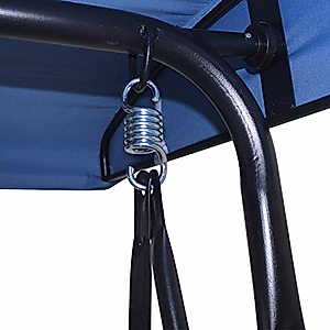 Homebeyond 3 Seater Outdoor Patio Swing | Rust and Fade Resistant Steel Frame with Adjustable Tilt Canopy | Perfect for Garden Backyard or Poolside - SW-3B