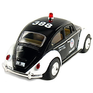 Kinsmart 5" Classic Volkswage 1967 Beetle Police car 1:32 Scale (Black/White)