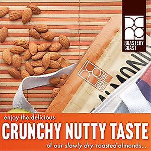 Roastery Coast - Daily Nuts Just Roasted Almonds | Almonds Bulk 3 LB | Unsalted Nuts| Slow Dry Roasted | Steam Pasteurized | Plant Protein | Gluten Free | Non-GMO | Low carb | Keto Snack | Prime Snack