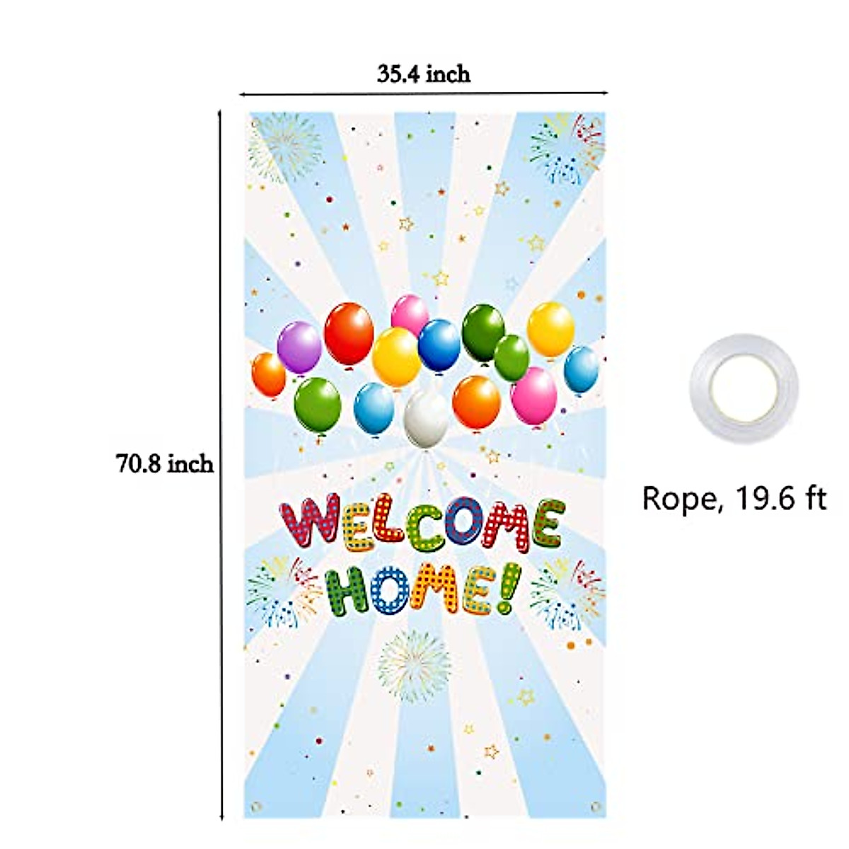 Labakita Welcome Home Door Banner,Welcome Home Door Cover, Housewarming Patriotic Military Decorations, Family Party Supplies, Welcome Back Photo Props