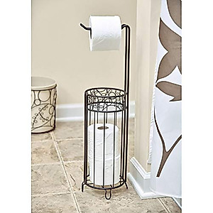 iDesign Metal Holder – Holds 4 Rolls of Toilet Paper The Twigz Collection, Set of 1, Bronze