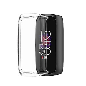Screen Protector Case Compatible with Fitbit Luxe Smartwatch Accessories TenCloud Covers Scratched Resistant Full Protective Cover for Luxe (5Colors)