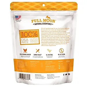 Full Moon All Natural Human Grade Dog Treats, Essential Chicken Savory Sticks, 16 Ounce