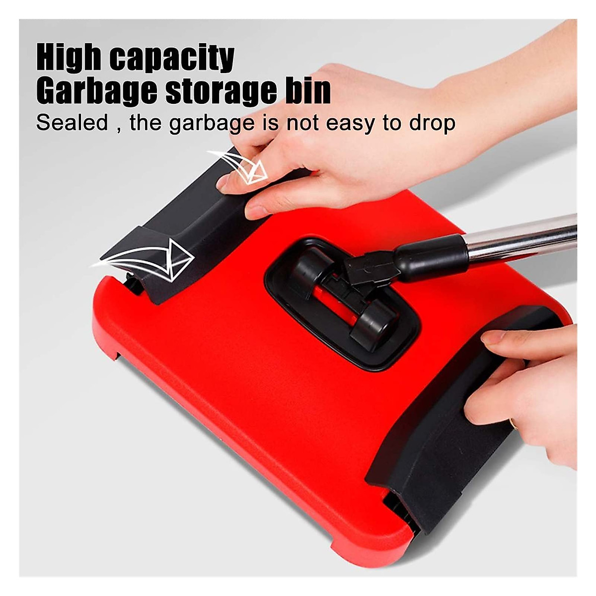 JUSTJUNMIN Handhold Carpet Floor Sweeper Cleaner Push Automatic Broom Home Office Carpet Rugs Scraps Paper Cleaning with Brush Hand Push Sweeper