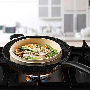 THE ROCK by Starfrit 12.5-Inch Nonstick Wok with Helping Handle, One Size, Black