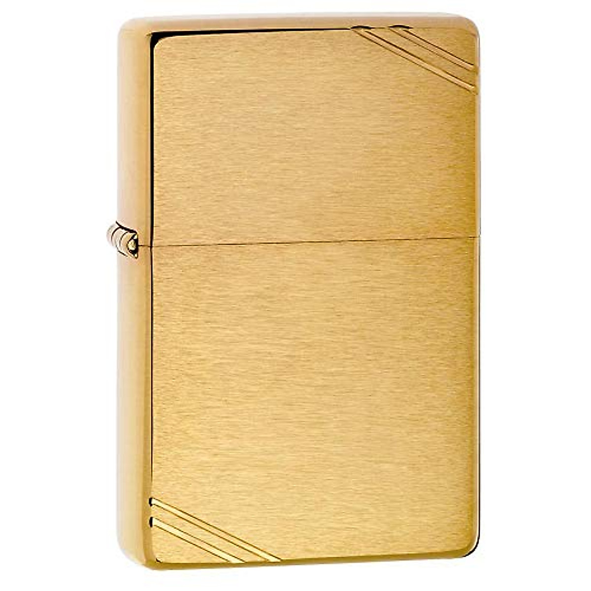 Zippo Vintage Brushed Brass with Slashes Pocket Lighter
