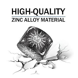 MIDOAIS Grinder 2.5inch, Boho Grinder Sun Moon Black