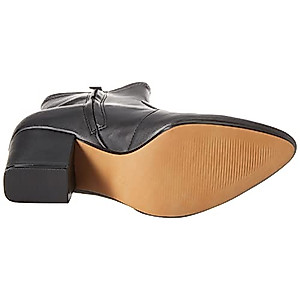 Amazon Essentials Women's Fitted Stretch Heel Boot, Black Shine, 7.5