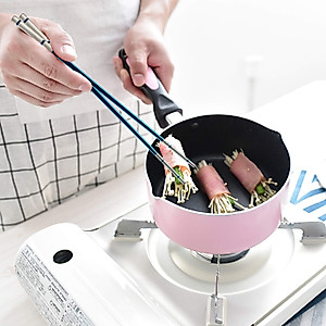 loopki Stainless Steel Chopsticks, Metal Chopsticks Set with Case, 4-Pairs Reusable Chopsticks Set Classic Natural Metal Chop Sticks Dishwasher Safe