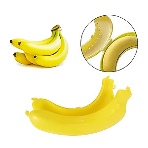 FUDTRO Cute Fruit Banana Protector Box Holder Case Lunch Container Storage Banana Case Kitchen Tools Plastic