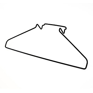 Front Facing Slatwall Hanger for Junior Size Clothing or Scarves and Belts (Quantity 2) (Black, 2)