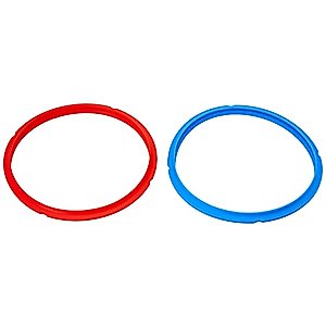 Instant Pot 2-Pack Sealing Ring, Inner Pot Seal Ring, Electric Pressure Cooker Accessories, Non-Toxic, BPA-Free, Replacement Parts, Red/Blue, 5 and 6 QT