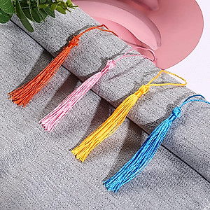 144 Pcs Bookmark Tassels for Crafts Keychain Graduation - Bookmark Tassels for Crafts, Key Chain Tassels for Jewelry Making, Mini Tassels for Graduation, Book Marks