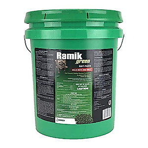 Neogen Rodenticide Ramik Green Rat and Mouse Bait 60 Pack Pail, 15 lb