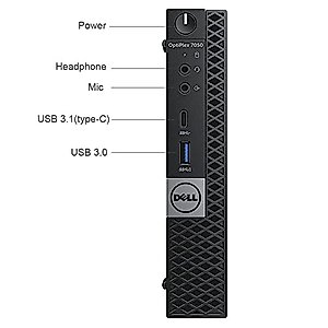 Dell Optiplex 7050 Micro Business Desktop i5-6500T UP to 3.10GHz 32GB DDR4 New 1TB NVMe M.2 SSD Wireless Keyboard Mouse WiFi BT HDMI Duel Monitor Support Win10 Pro (Renewed)