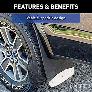 LUVERNE 251120 Front or Rear 12-Inch x 20-Inch Textured Rubber Mud Guards, Select Ford F-250, F-350, F-450, F-550 Super Duty,Black