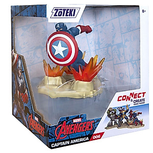 Zoteki Avengers Series 1-4” Captain America Collectible - Inspired by ‘Infinity’ - Collect Them All: Fan Favorite Characters Iron Man, Thor, Hulk, Captain Marvel, Thanos, Mystery Chase Variant