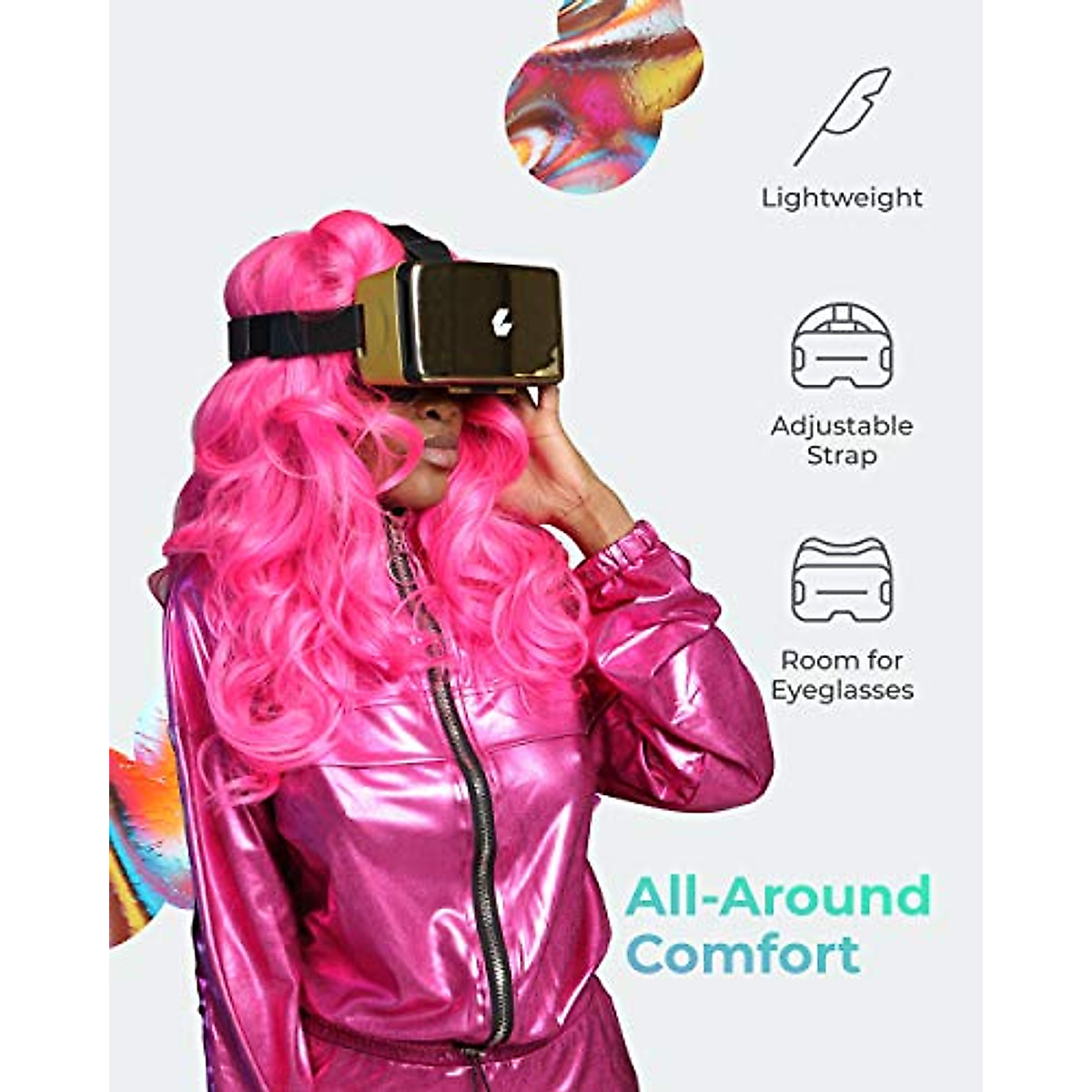 CEEK VR Headset Goggles | 3-Month CEEK VR Experiences Subscription | Gold