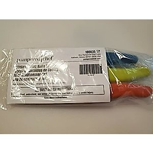 Kitchen Paring Knife Set of 3 - Orange | Blue | Green | Pampered Chef (3)