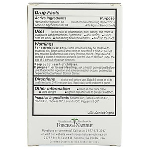 FORCES OF NATURE Organic Hemorrhoid Control Extra Strength, 0.37 OZ
