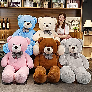 SNOWOLF 1.2M Giant Teddy Bear Plush Toy 4ft Big Cuddly Stuffed Animals Doll Gift for Valentines Kids Girlfriend (Ice Cream, 47 in/120cm)