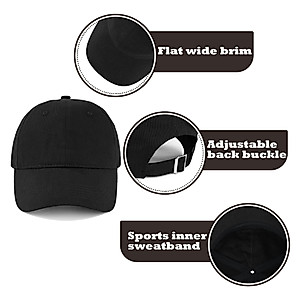 Durio Womens Baseball Caps Cute Baseball Hat Summer Sun Visor Hats Baseball Cap Men Adjustable Baseball Hats for Women Black One Size