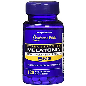 Puritans Pride Melatonin 5 mg Timed Release, 120 Count