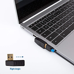 Cable Matters 2-Pack 90 Degree Right Angle USB Adapter Gender Changer