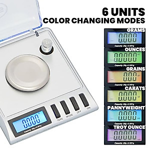Gemini 20 - Portable Precision Modern Stainless Steel Digital Milligram Scale 20g x 0.001g (Silver) - AMERICAN WEIGH SCALES
