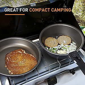 SHINEURI 3 Pieces Removable Handle Cookware, Stackable Pots And Pans Set, Nonstick Pot and Pan Set,Nonstick Frying Pans for Home & Camping, Dishwasher Safe, Oven Safe - 8/9.5 inch