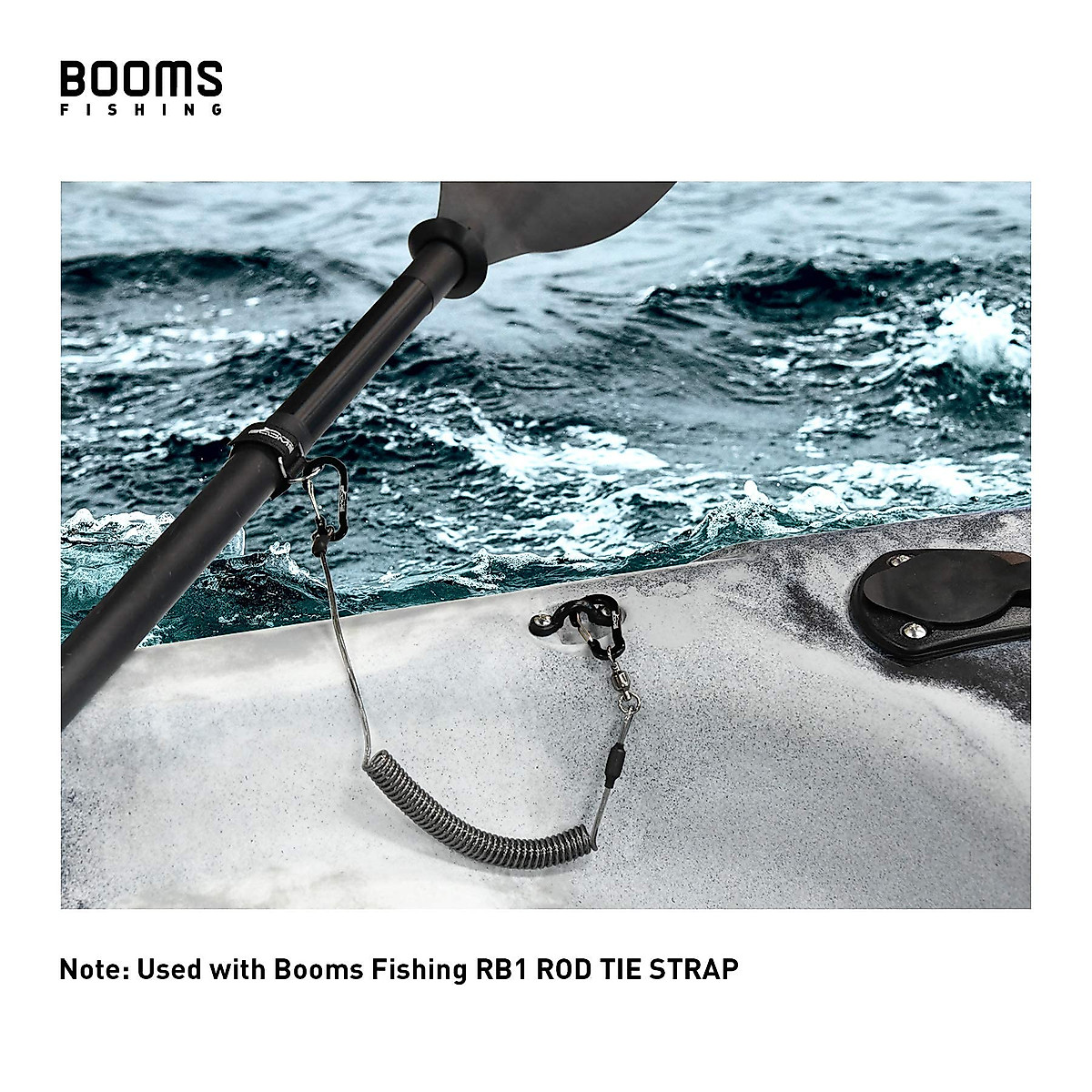 Booms Fishing T02 Coil Lanyard and RB1 Rod Tie Straps