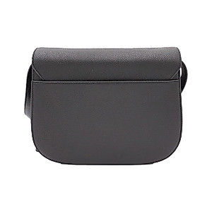 Tory Burch 86838 Black Leather With Gold Hardware Adjustable Strap Women's Britten Saddle Bag