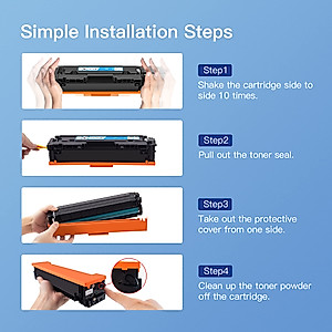 GPC Image Compatible Toner Cartridge Replacement for Canon 054 CRG-054 054H to use with Color ImageClass MF644Cdw LBP622Cdw MF642Cdw MF640C LBP620 Toner Printer (1 Black, 1 Cyan, 1 Magenta, 1 Yellow)