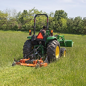 Titan Attachments 3 Point PTO Finish Mower, 48" Cutting Width, Category 1 Hitch, Rear Discharge, Requires 18-30 HP Tractor, Low-Noise Cast Iron Gearbox
