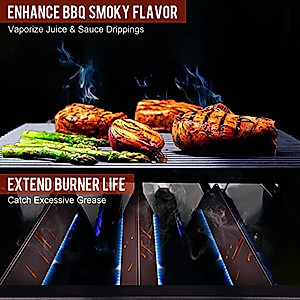 PatioGem 17.5 Inch 7620 Flavorizer Bars Fits for Weber Genesis 300 Series, Genesis E310 Parts, Fits for Weber Genesis E310 Grill Parts, Genesis E310 Flavorizer Bars