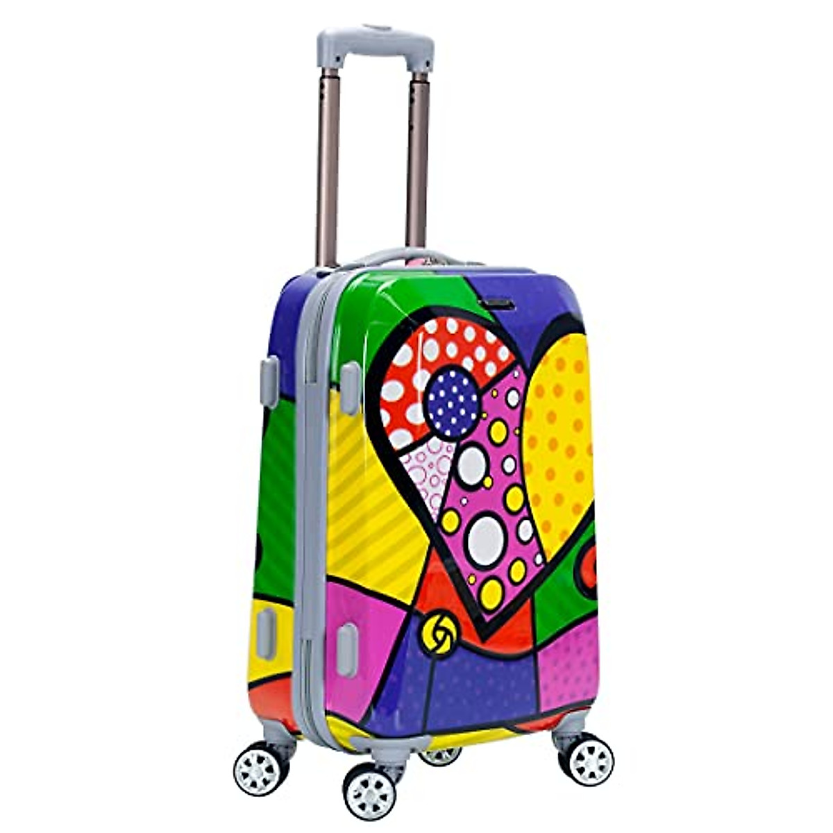 Rockland Departure Hardside Spinner Wheel Luggage, Heart, 2-Piece Set (20/28)