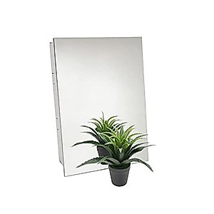 FixtureDisplays® 16X24" Recess Glass Mirror Vanity Bathroom Medicine Cabinet Aluminum Frame 15112-NF
