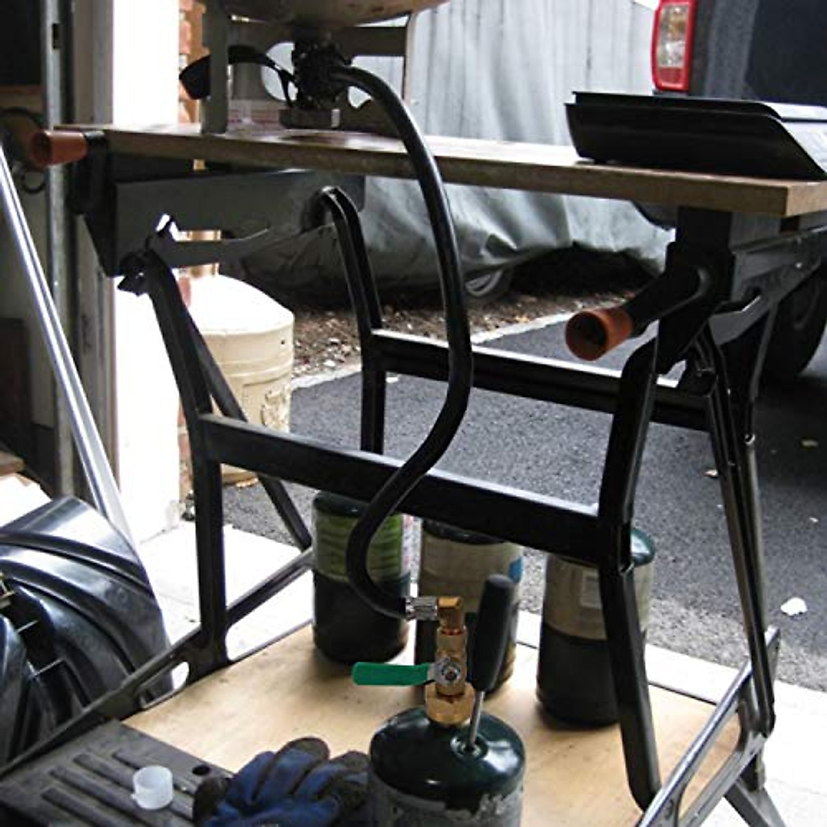 STYDDI 4FT / 48" Propane Refill Adapter Hose, 1Lb Propane Tank Refill Adapter Extension Hose with ON-Off Valve, Filling 1LB Tank Cylinders from 20-50 LB Tank, QCC1/Type 1 Connector, 350 PSI