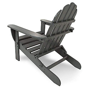 POLYWOOD AD5030GY Classic Folding Adirondack, Slate Grey