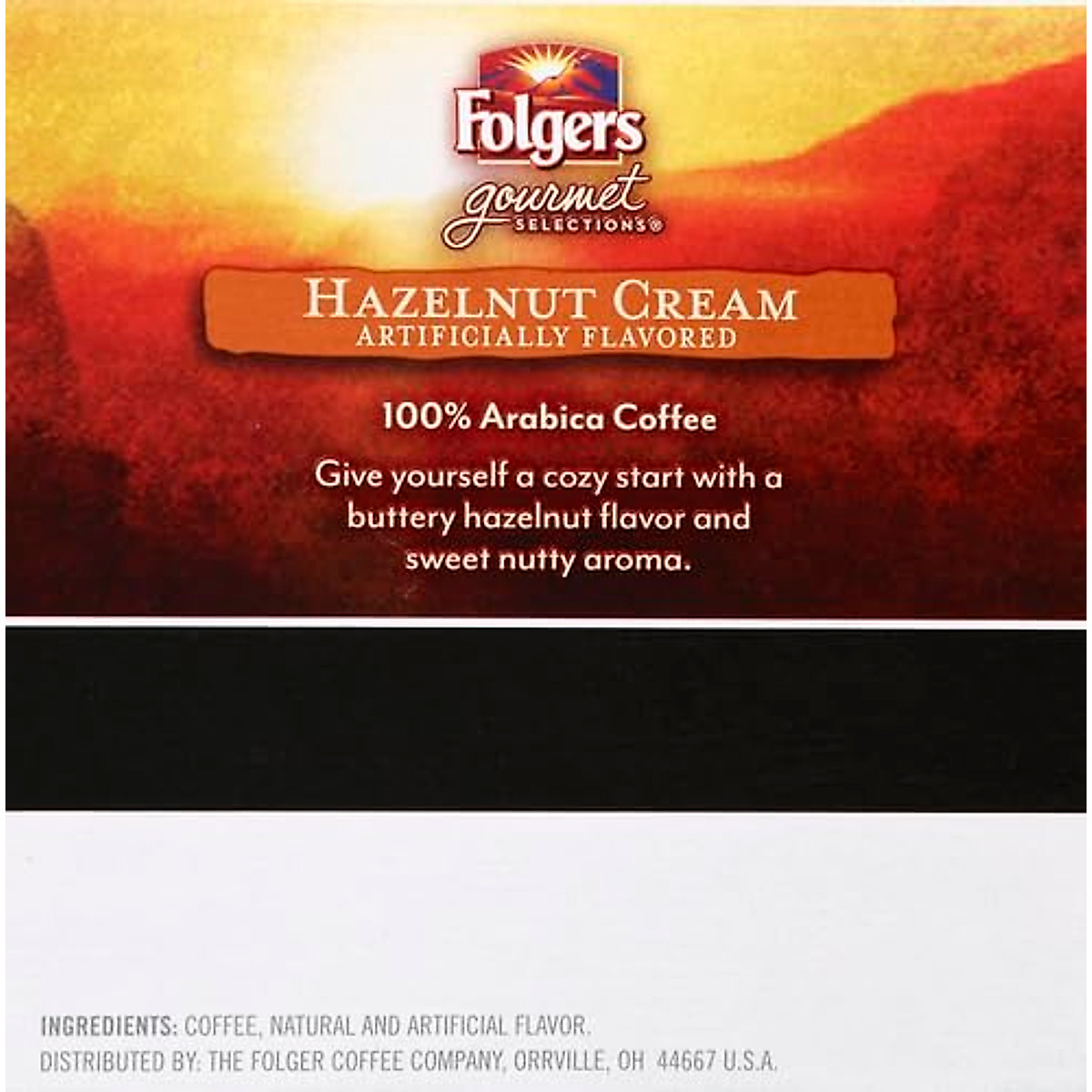 Folgers Toasty Hazelnut Flavored Coffee, 12 Keurig K-Cup Pods